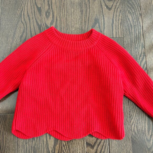 Wilfred | Sweaters | Aritzia Wilfred Cropped Red Italian Wool Sweater ...